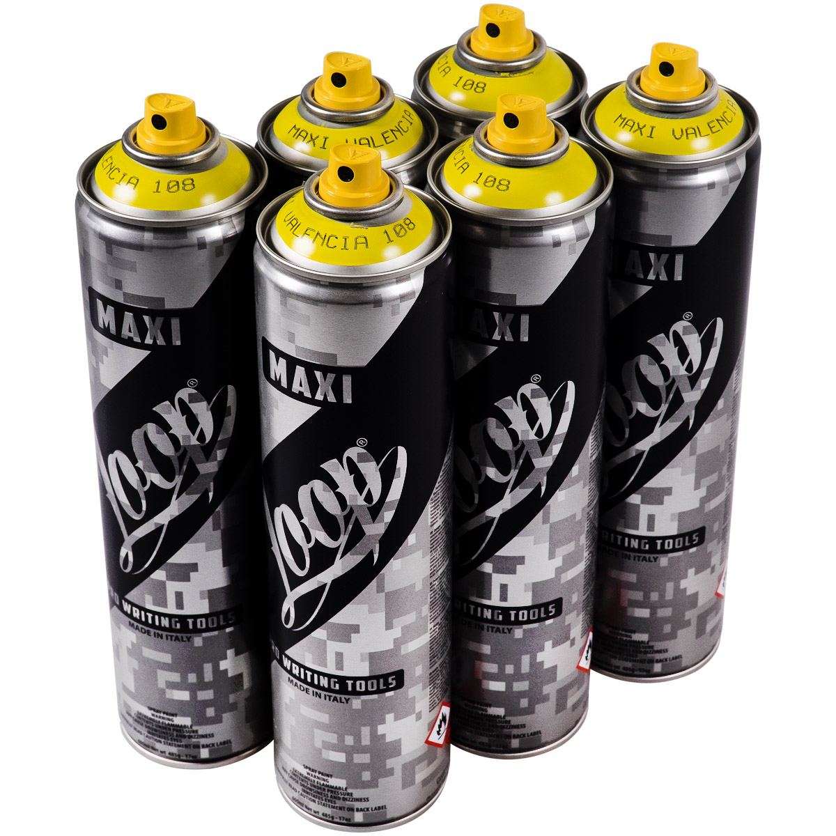 Loop Paint "Maxi One Color Sixpack - Valencia" (6x600ml) Sprühdosen ...