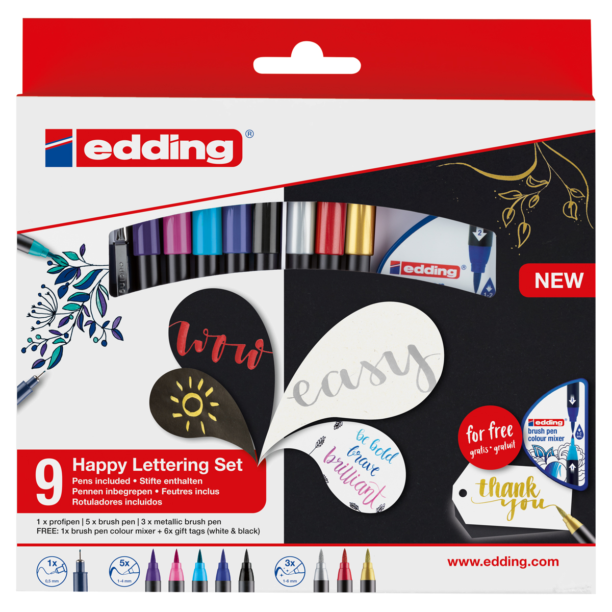 Edding "Happy Lettering" 9er Basic Set Graffitibox Shop Berlin ...