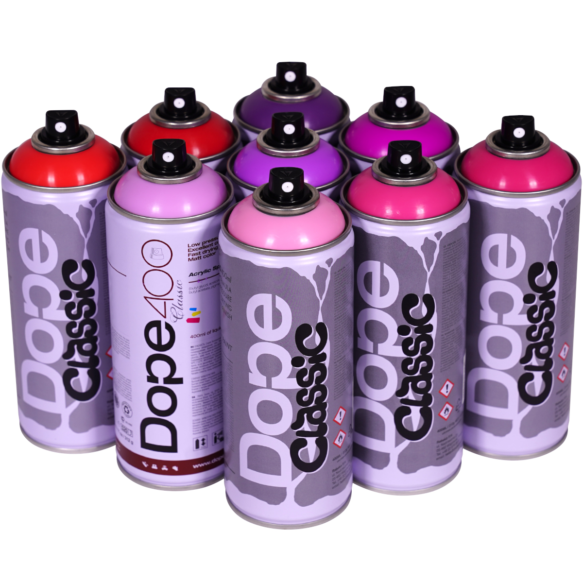 Dope "Classic Paint 9er Paint Box Cherry Pimp" (9x400ml) Sprühdosen ...