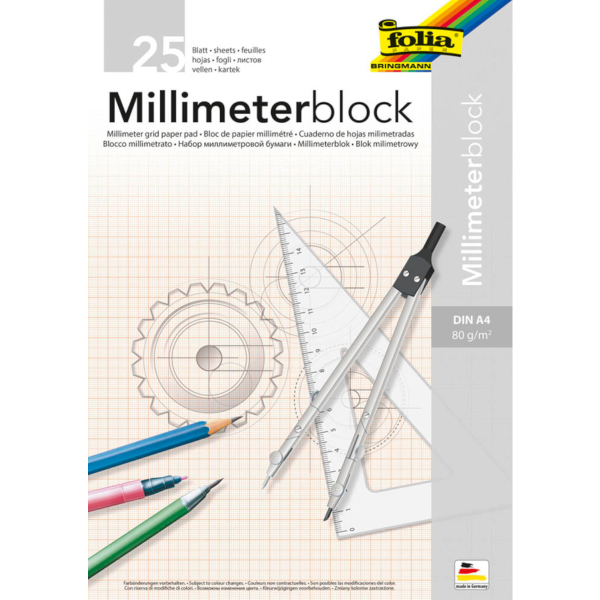 Folia "Millimeterblock" A4 (25 Blatt) Graffitibox Shop Berlin ...