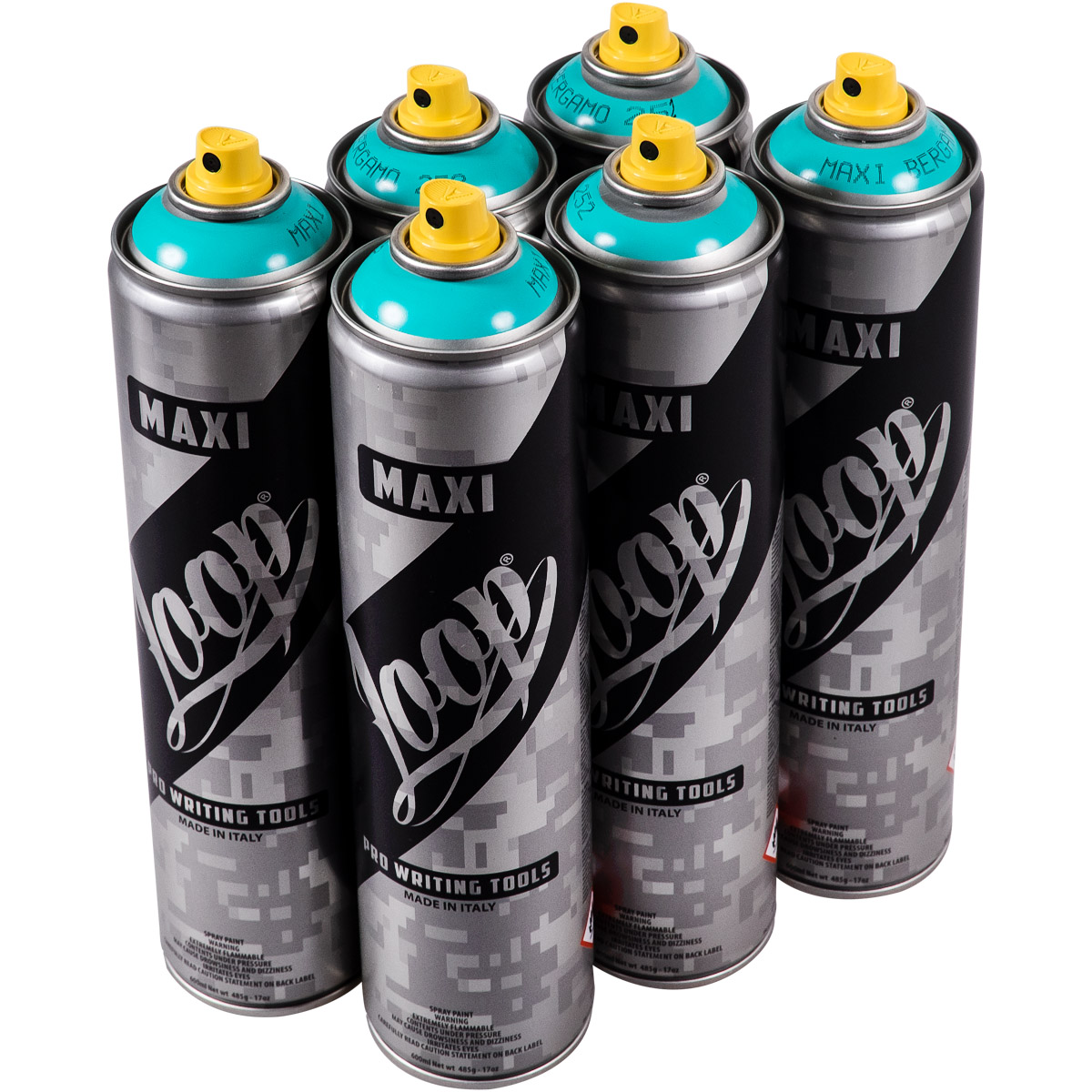 Loop Paint "Maxi One Color Sixpack - Bergamo" (6x600ml) Sprühdosen ...