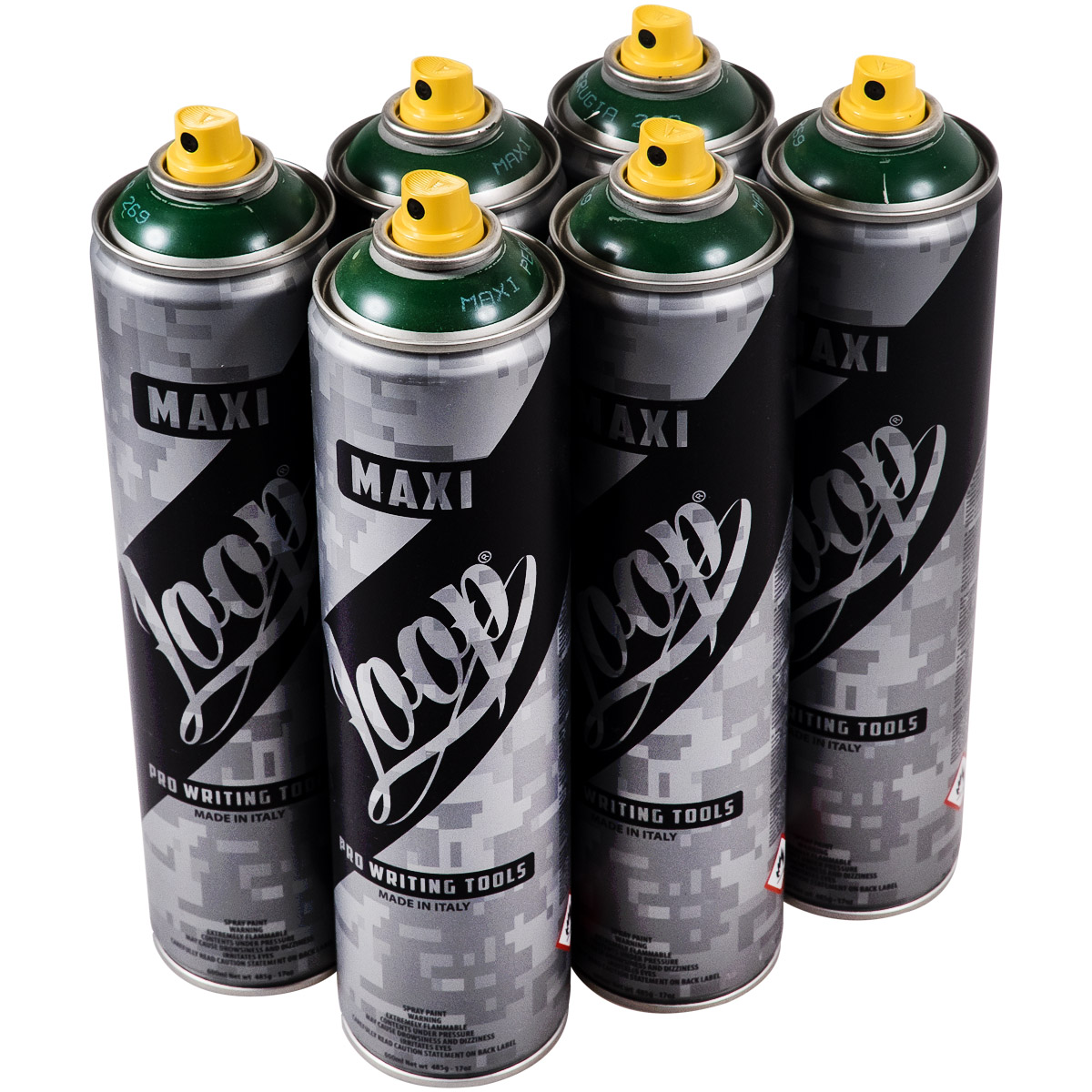 Loop Paint "Maxi One Color Sixpack - Perugia" (6x600ml) Sprühdosen ...