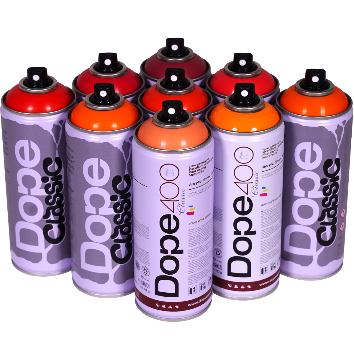 Dope "Classic Paint 9er Paint Box Bloody Mary" (9x400ml) Sprühdosen ...