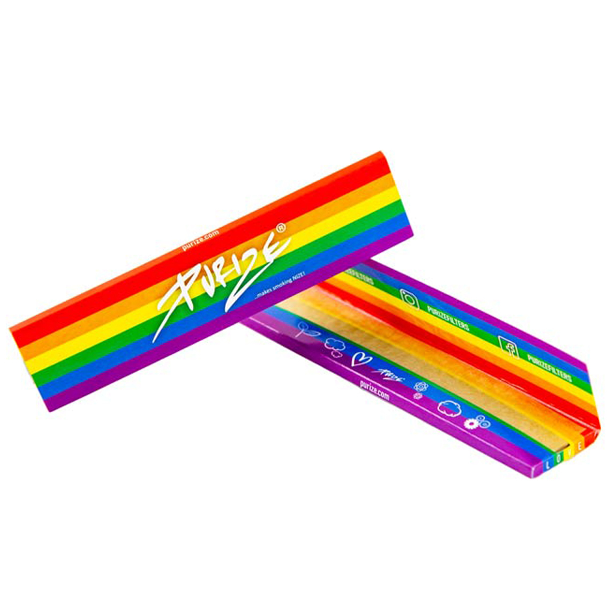 Purize Papers "Rainbow King Size Slim Unbleached" - 32 Blättchen ...