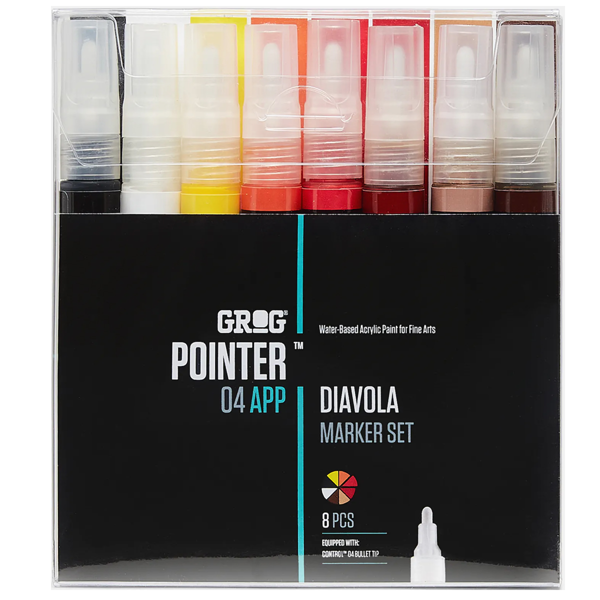 Grog "Pointer 04 APP" Diavola 8er Marker Set (4mm) Graffitibox Shop ...