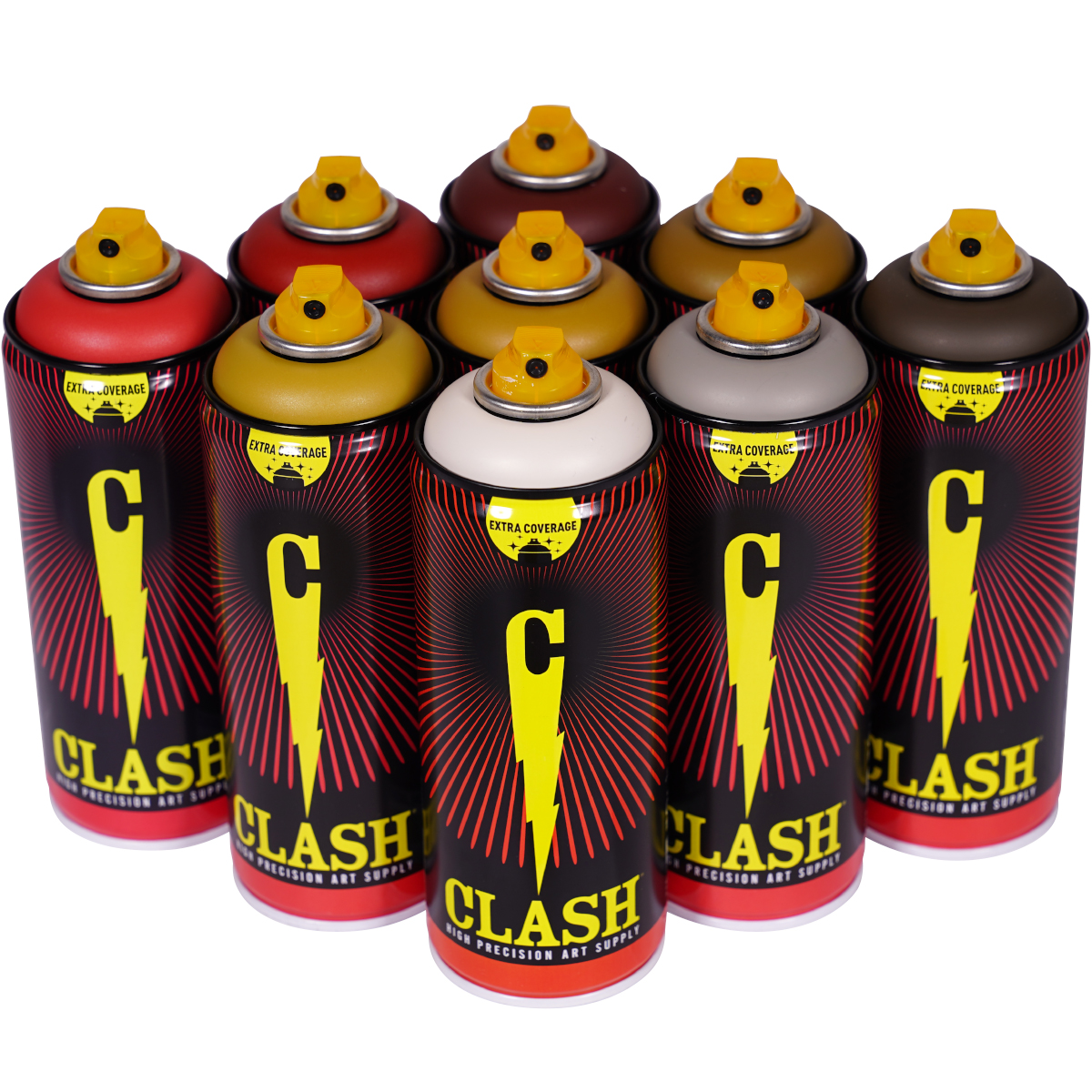 Clash "9er Paint Box Filth & Fall Tones" (9x400ml) Sprühdosen Boxen ...